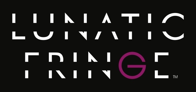lunatic-fringe-logo-wht-pink-vert | Oozle Media